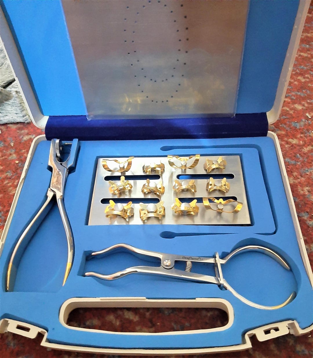 Kit de digue dentaire orthodontique en acier inoxydable, forceps ivoire ...