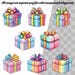 Colorful Gift Boxes Clipart - 15 Rainbow Colored Present Box Graphics ...