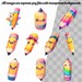 Kawaii Pencils Clipart - 20 Cute and Colorful School Stationery ...