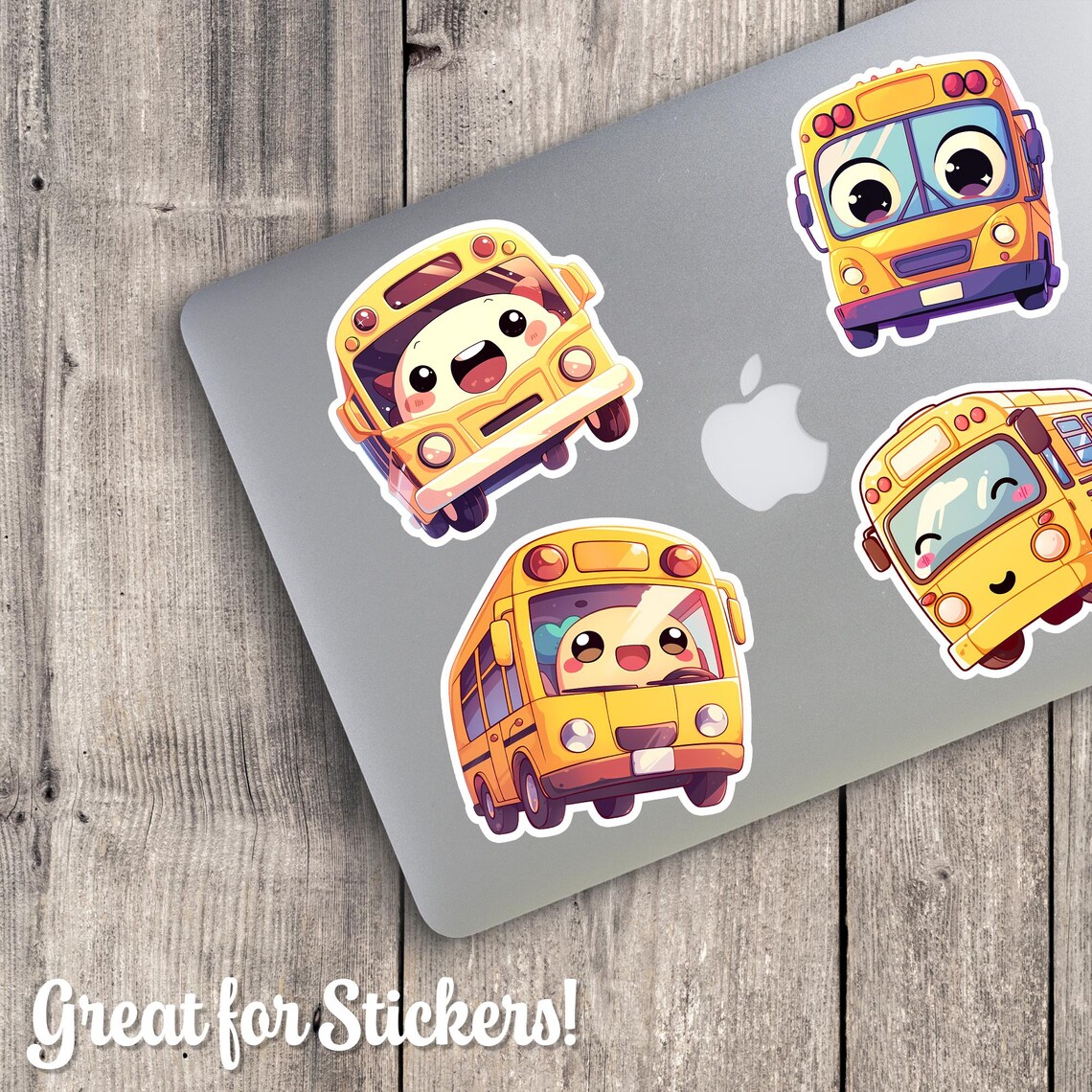 Kawaii School Buses Clipart - 20 Cute and Happy School Bus Graphics for ...