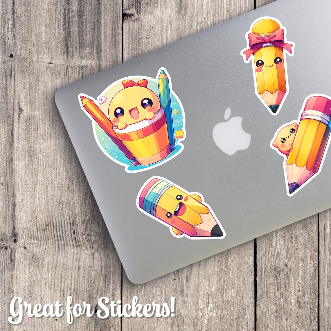 Kawaii Pencils Clipart - 20 Cute and Colorful School Stationery ...