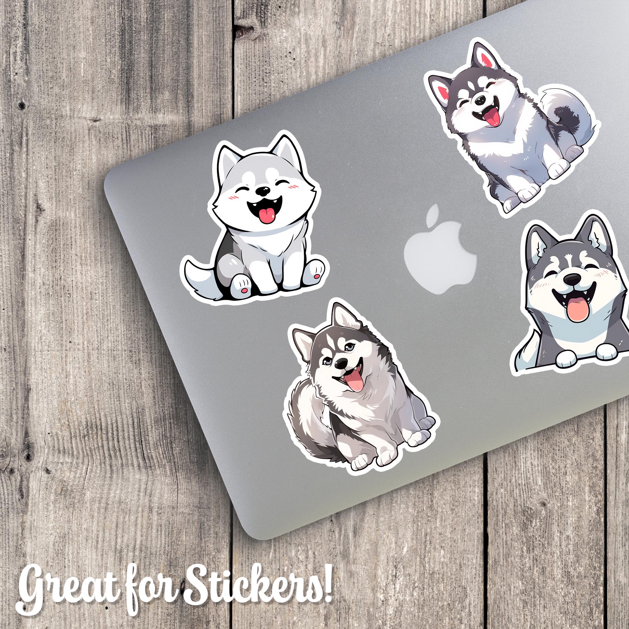 Kawaii Huskies Clipart - 20 Cute and Happy Husky Dog Graphics for DIY ...