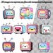 Kawaii Retro TV Sets Clipart - 20 Cute and Colorful Retro Television ...