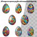 Colorful Easter Eggs Clipart - 15 Trippy Easter Egg Graphics for DIY ...