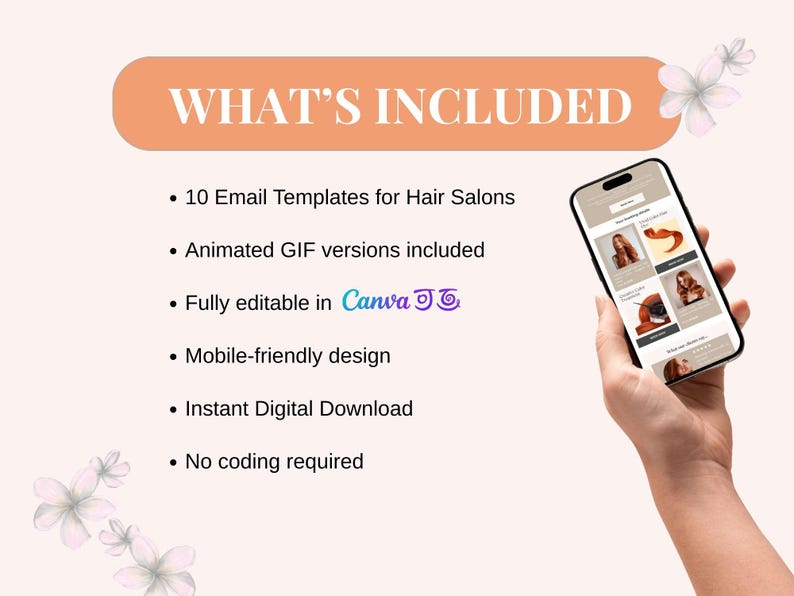 Hair Salon Email Templates | Canva Newsletter, Marketing (digital ...