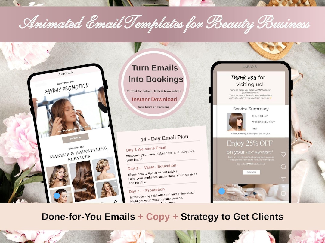 Hair Salon Email Templates | Canva Newsletter, Marketing (digital ...