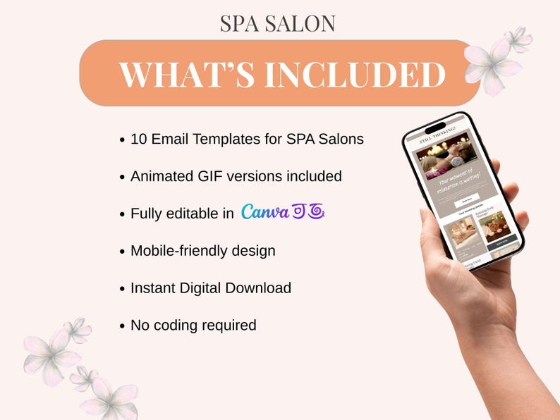 Spa Email Templates for Booking Clients | Canva Wellness Newsletter ...