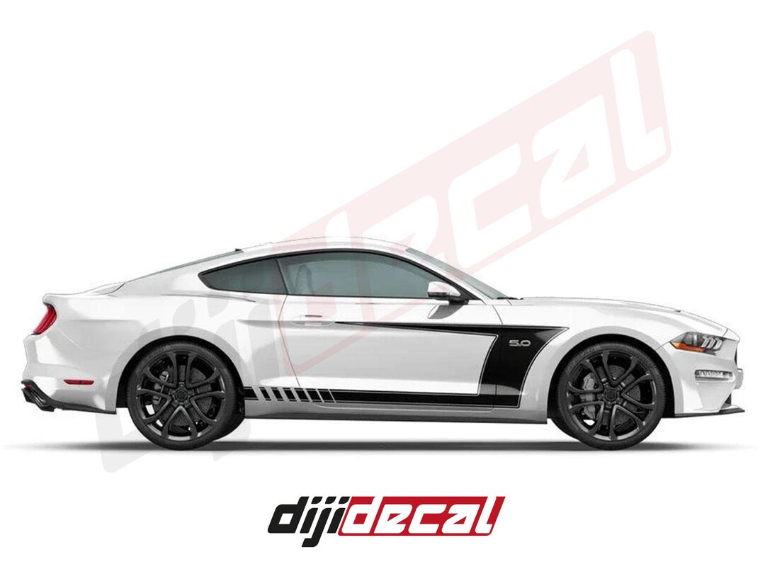 Ford Mustang Large Side Racing Stripes Decals (pair) : Vinyl Graphics ...