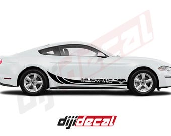 Fits Ford Mustang GT Side Rocker Graphics for Years 2015-2022 - Stripes ...