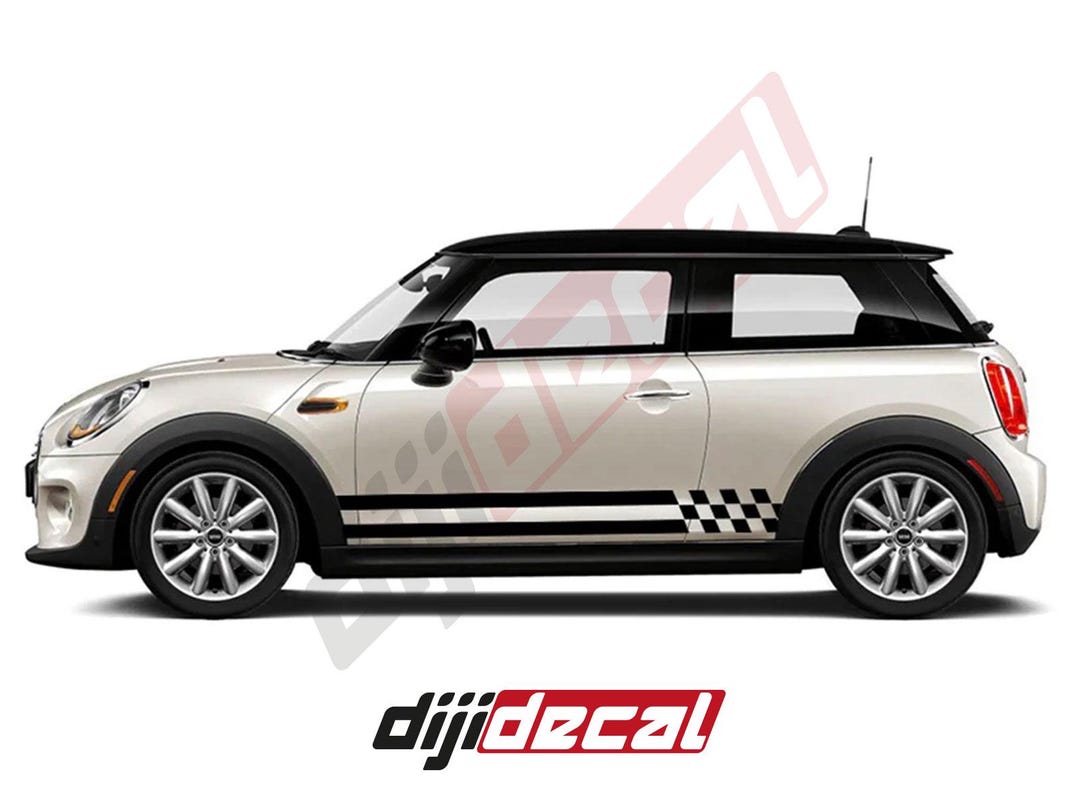 Both Sides - Mini Cooper Rally Stripes Graphics Vinyl Decal Compatible ...