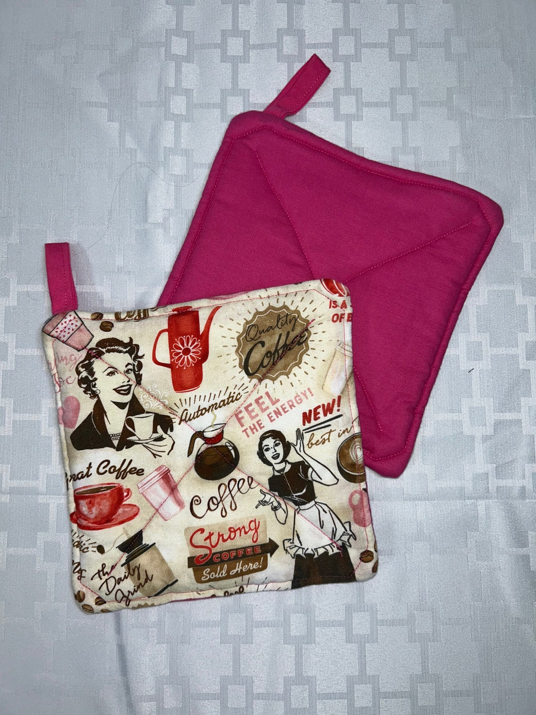 Coffee Time Pot Holders - Etsy