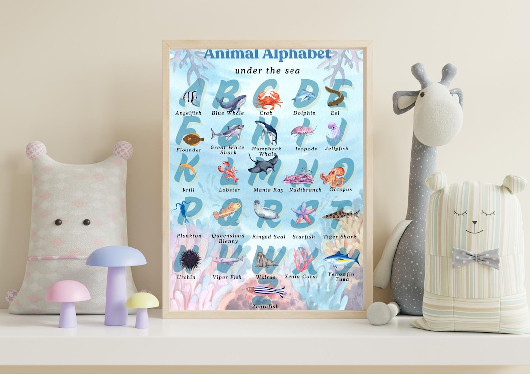 A to Z Animal Alphabet Poster for Baby/child's Room - Etsy