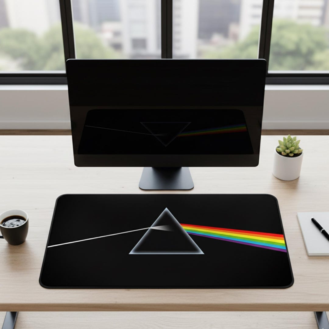 Classic 70s Rock Band Logo Inspired Desk Mat: Psychedelic Mouse Pad - Etsy