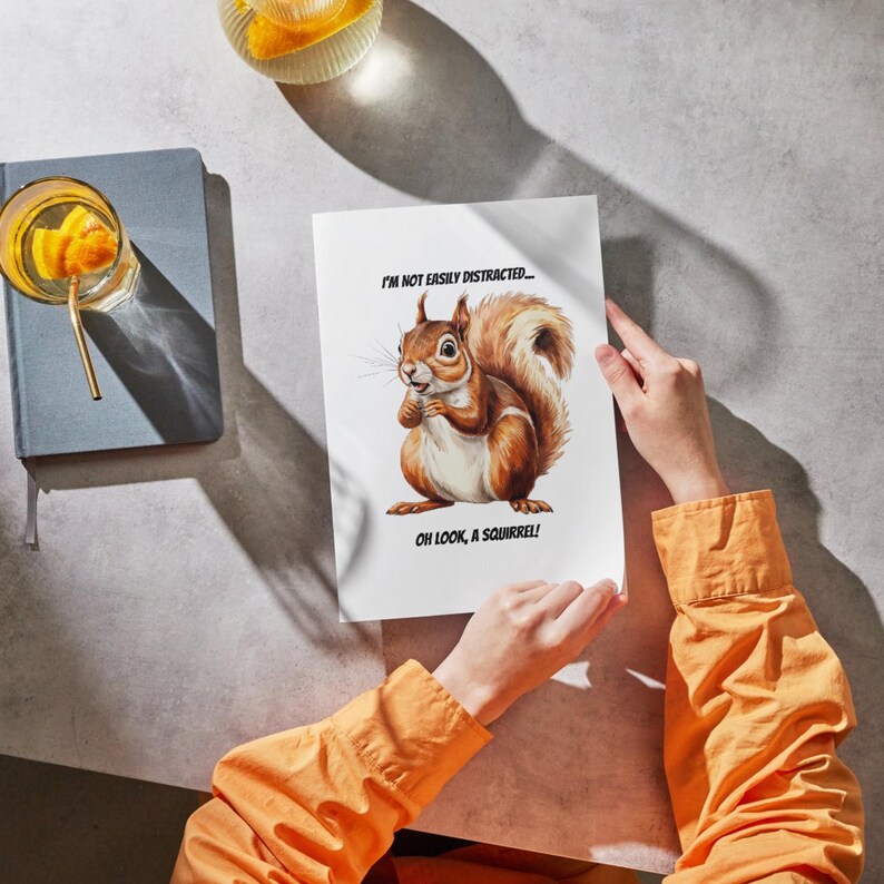 Funny ADHD Squirrel PNG, Adhd Mental Health Humor Sarcasm ...
