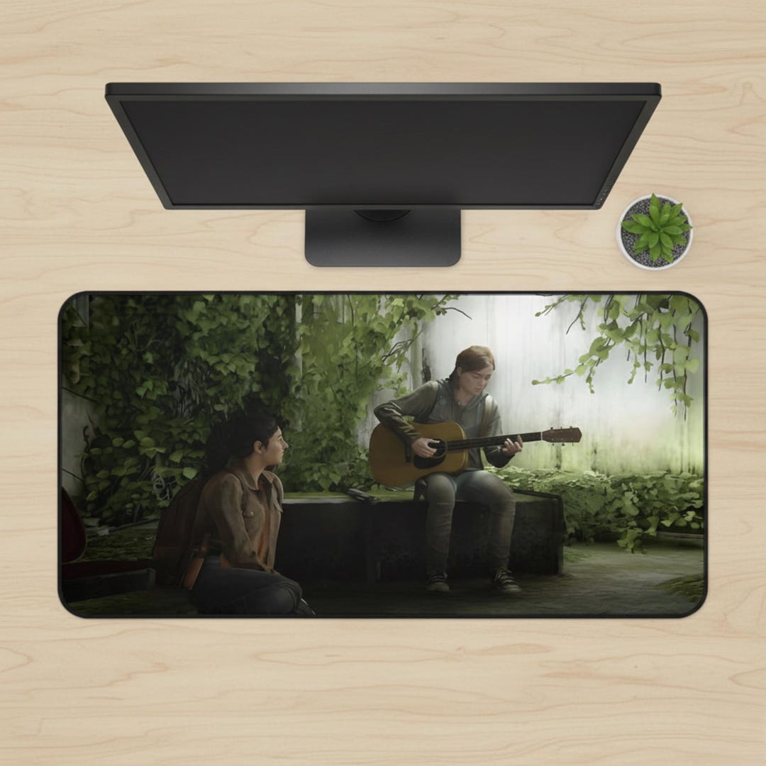 Post Apocalyptic Guitar Scene Desk Mat: Story Game Survivor Girls ...