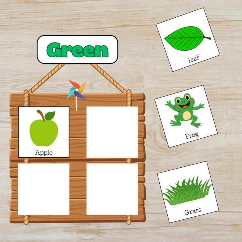 Color Matching Activity for Kids, Printable PDF Worksheet - Etsy