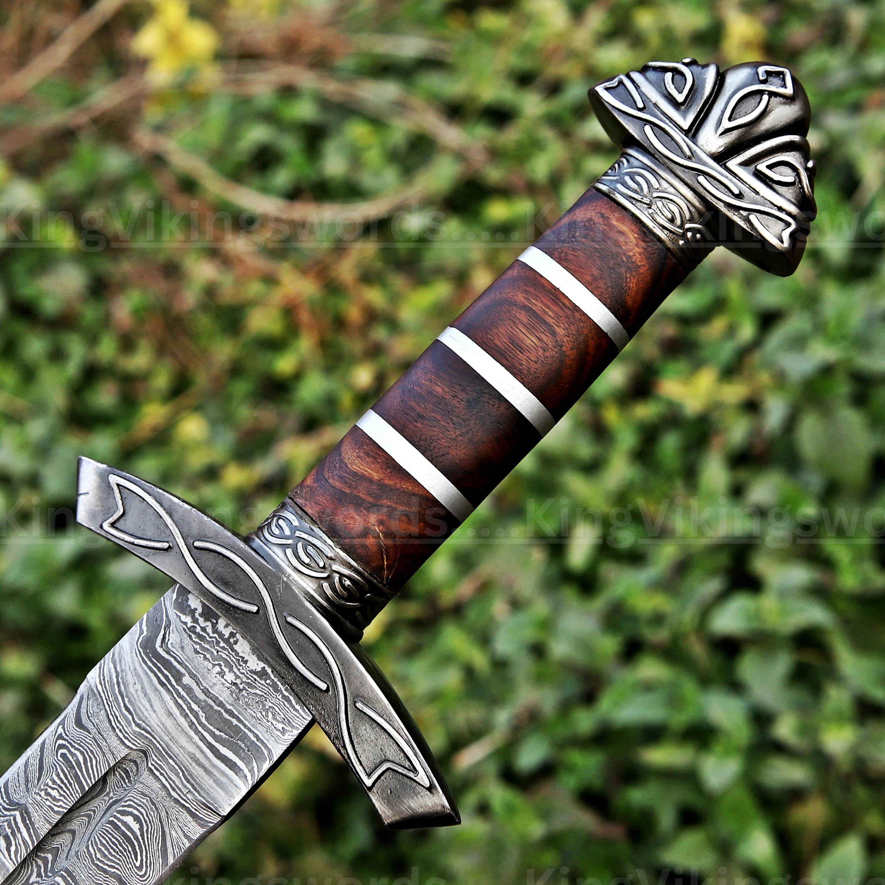 Handcrafted Steel Viking Sword for Christmas Gift, Medieval Larp Viking ...