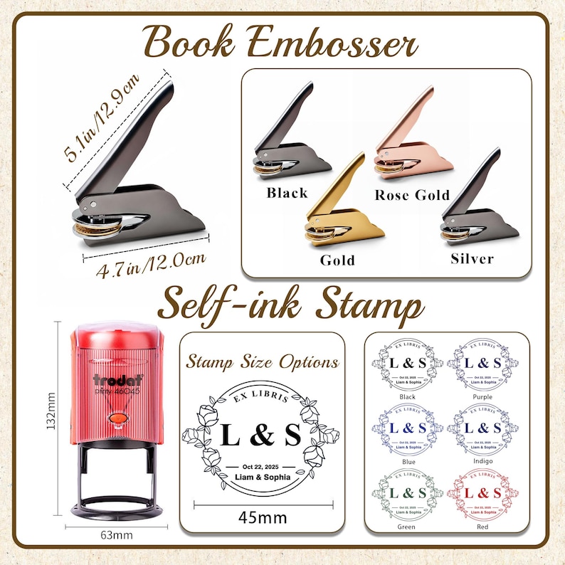 Personalized Book Embosser, Ex Libris Stamp, Personalized Library Stamp ...