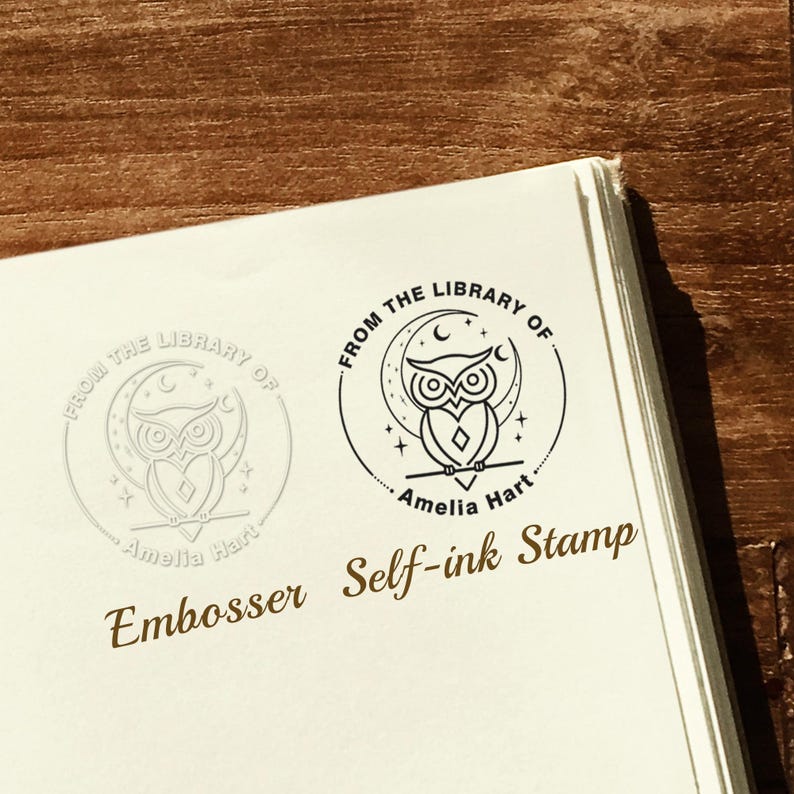 Personalized Book Embosser, Ex Libris Stamp, Personalized Library Stamp ...