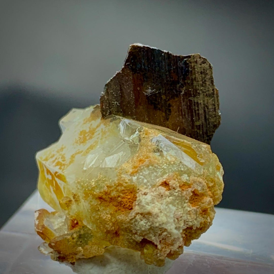 Rare Brookite Crystal on Quartz Matrix : Pakistan Mineral Specimen – 28 ...