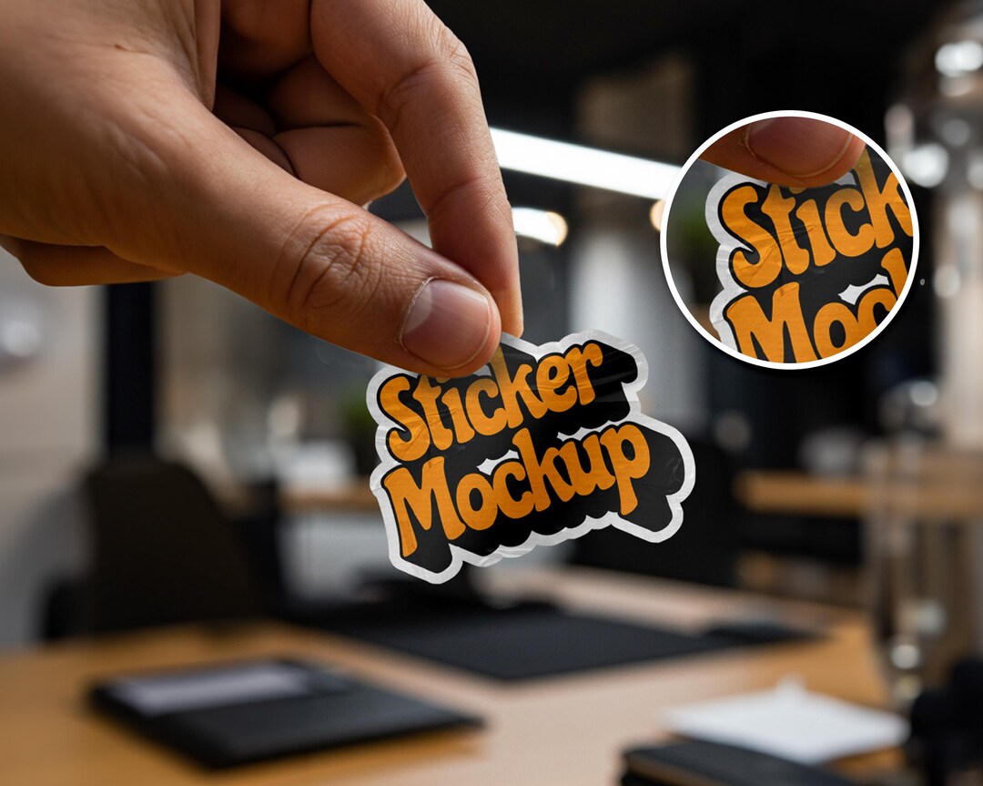 Die Cut Sticker Mockup, Sticker Mockup , Printify Sticker Mockup ...