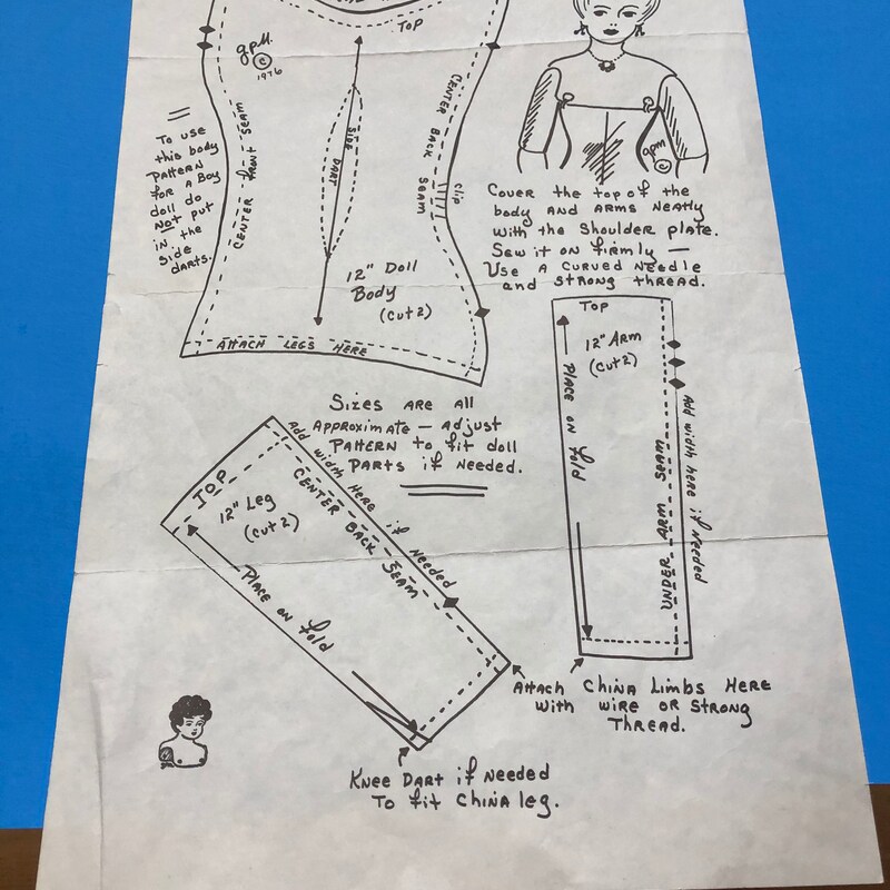 Doll Body Pattern - Etsy