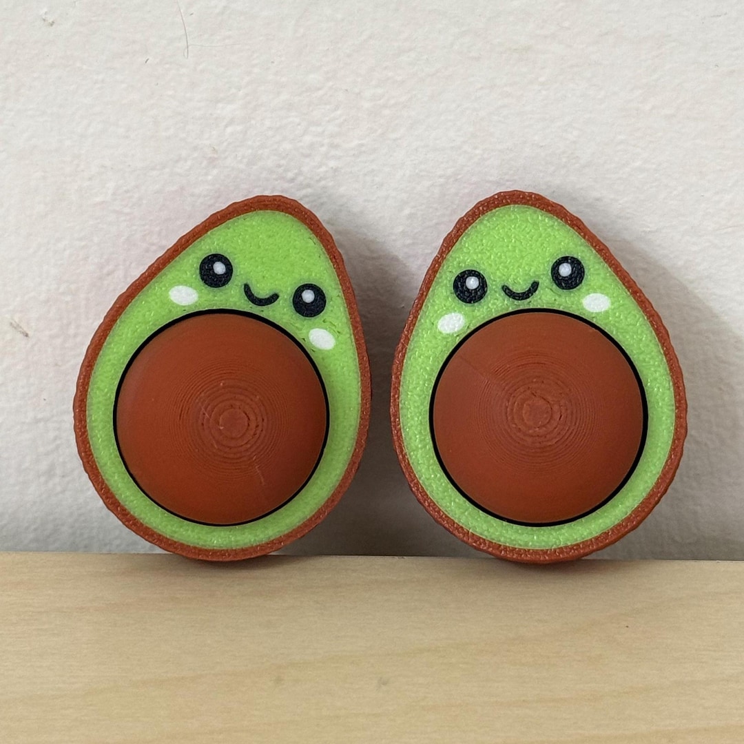 3D Printed Avocado Clicker - Fruit Clicker, Fidget Toy, Anxiety Relief ...
