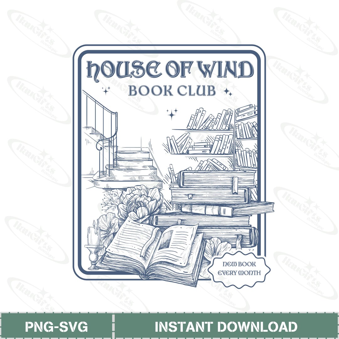 House of Wind Book Club SVG, ACOTAR Inspired Design, Fantasy Bookish ...