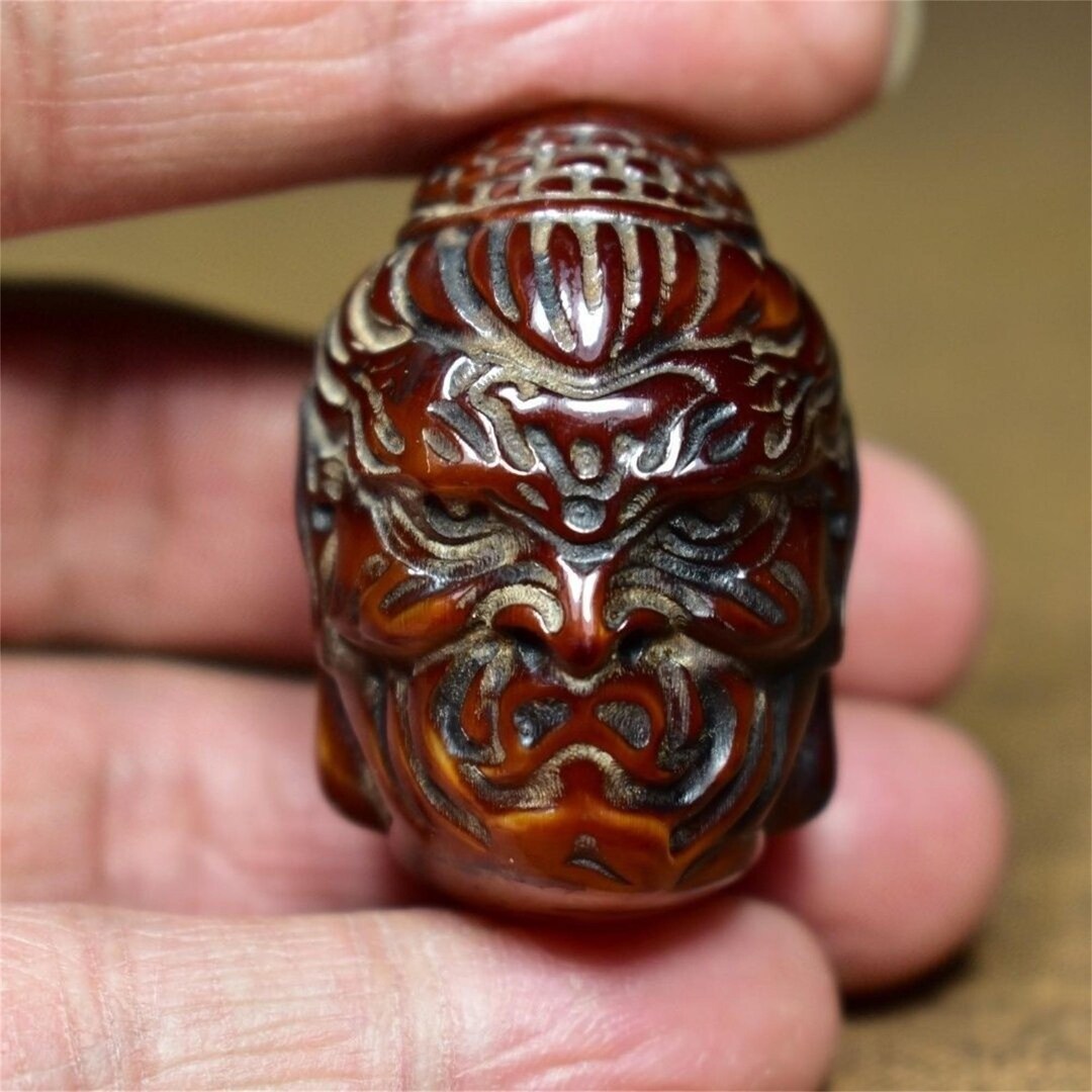 Handcrafted Wooden Buddha Head Fidget Toy, Hand-carved Buddha Figure ...