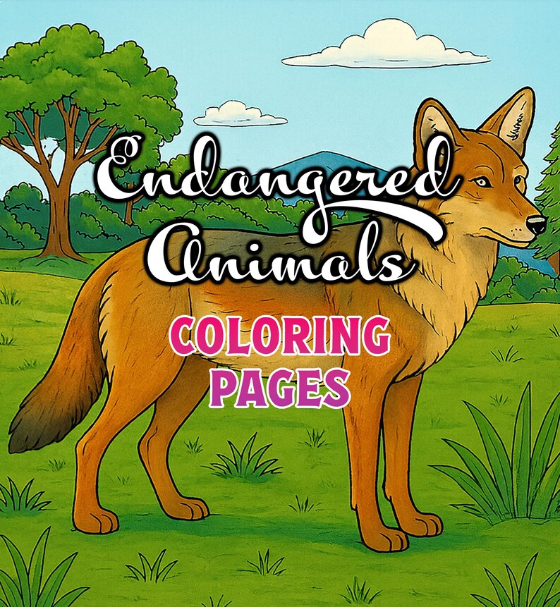 50 States Endangered Animals Coloring Pages: Adult Nature Art (PDF) - Etsy