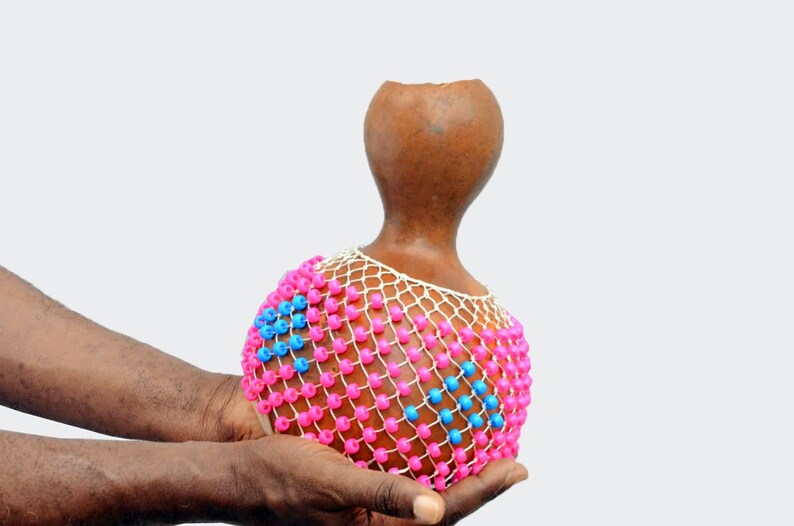 Shekere African Musical Instrument, Beaded Maracas, Percussion Shaker ...