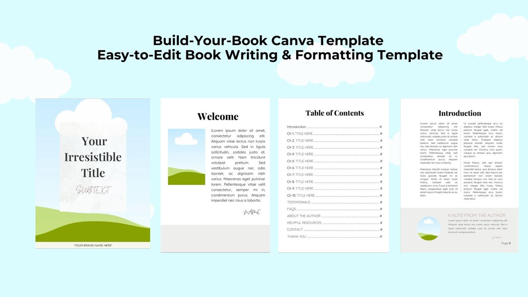 Build-your-book Canva Template | Easy-to-edit Book Writing & Formatting ...