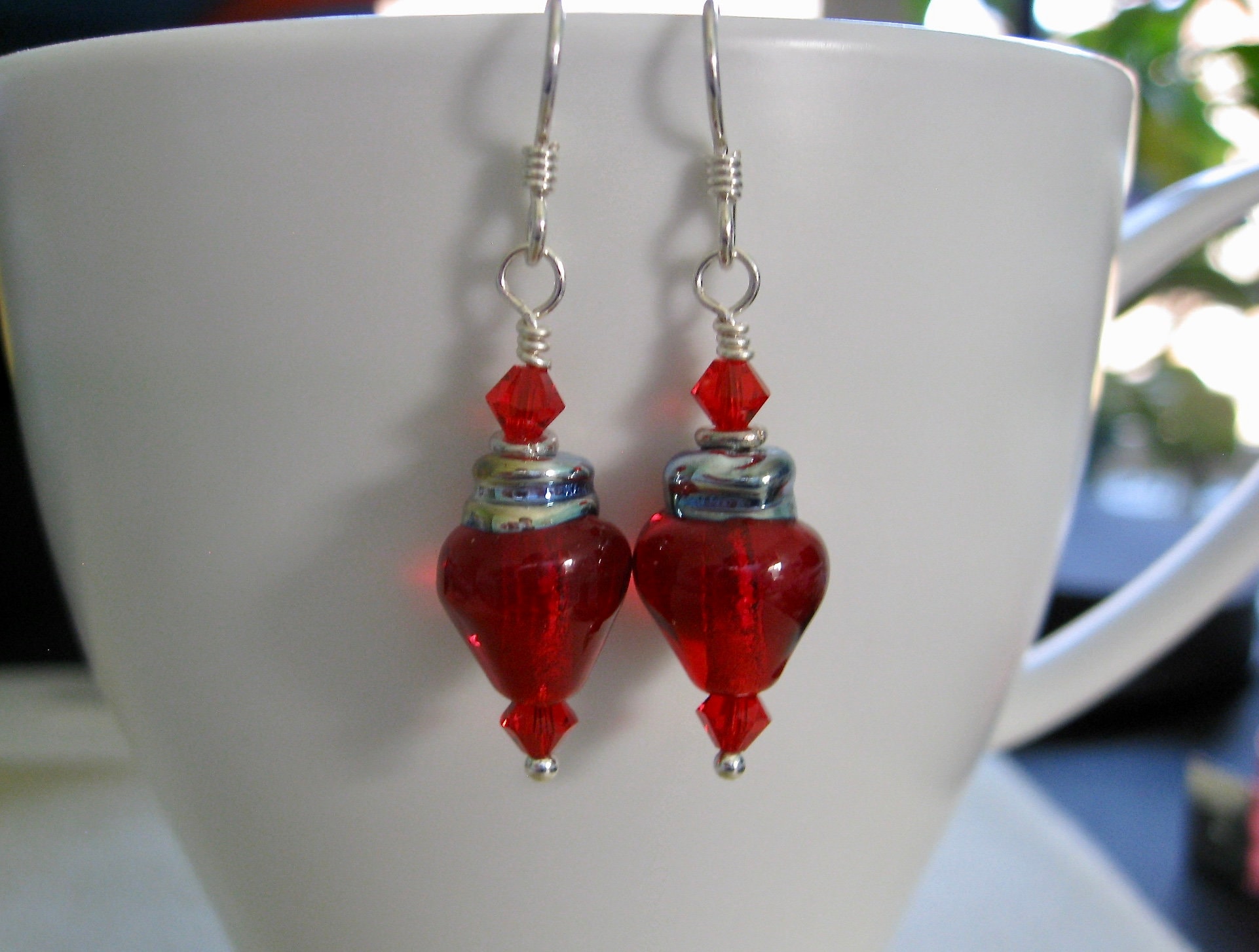 Bright Red Holiday Light Bulb Earrings - Etsy