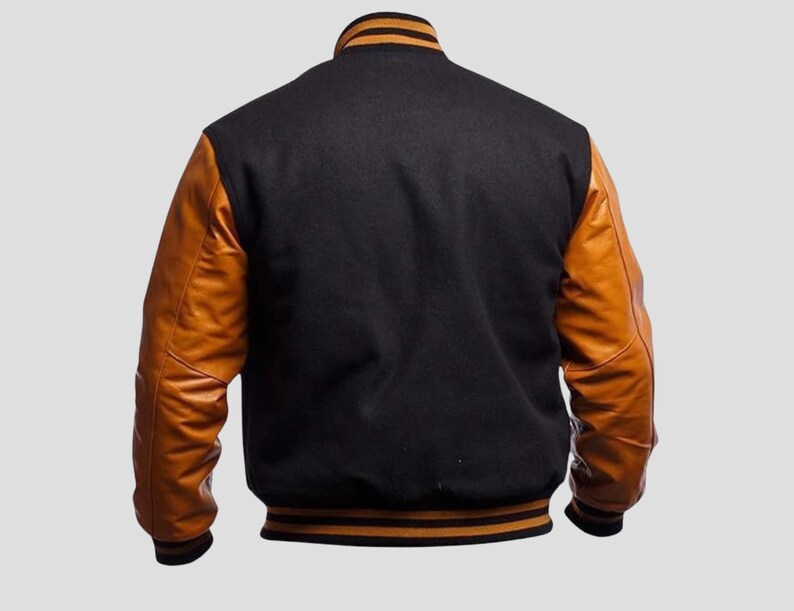 Brew Caramel Black Varsity Jacket - Etsy