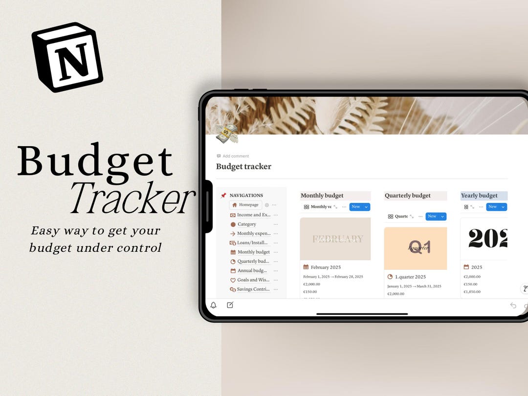 Notion Budget Planner Template – Comprehensive Financial Tracker for ...