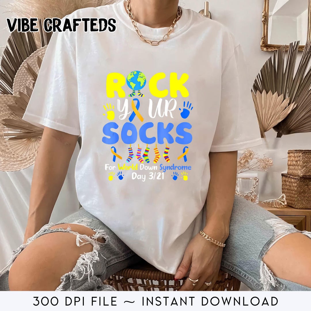 Rock Your Sock Png - World Down Syndrome Digital File - Down Syndrome ...