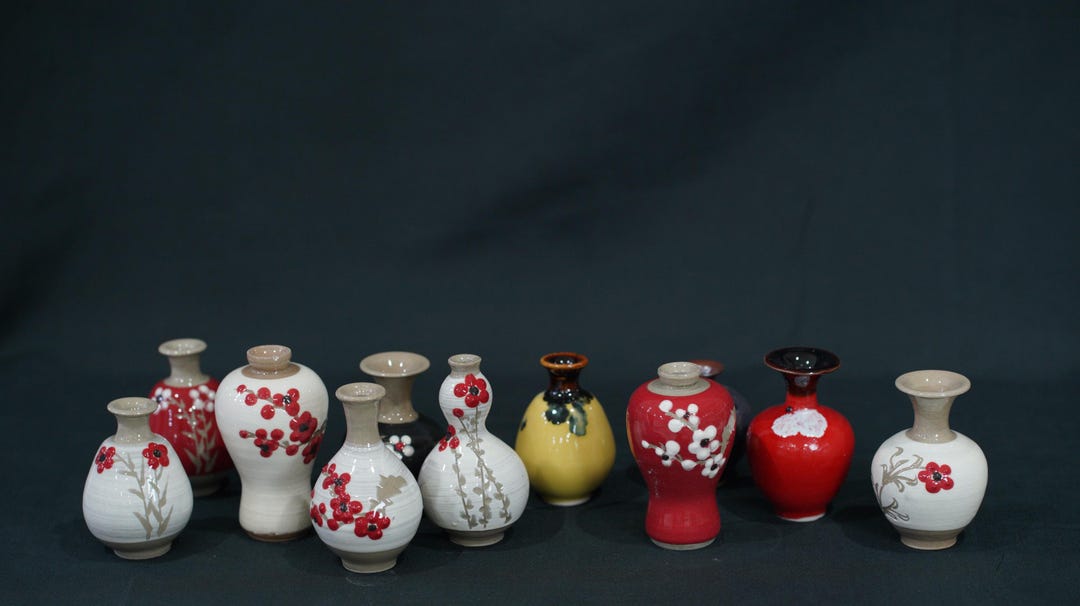 Handmade Korean Mini 3p Pottery - Etsy