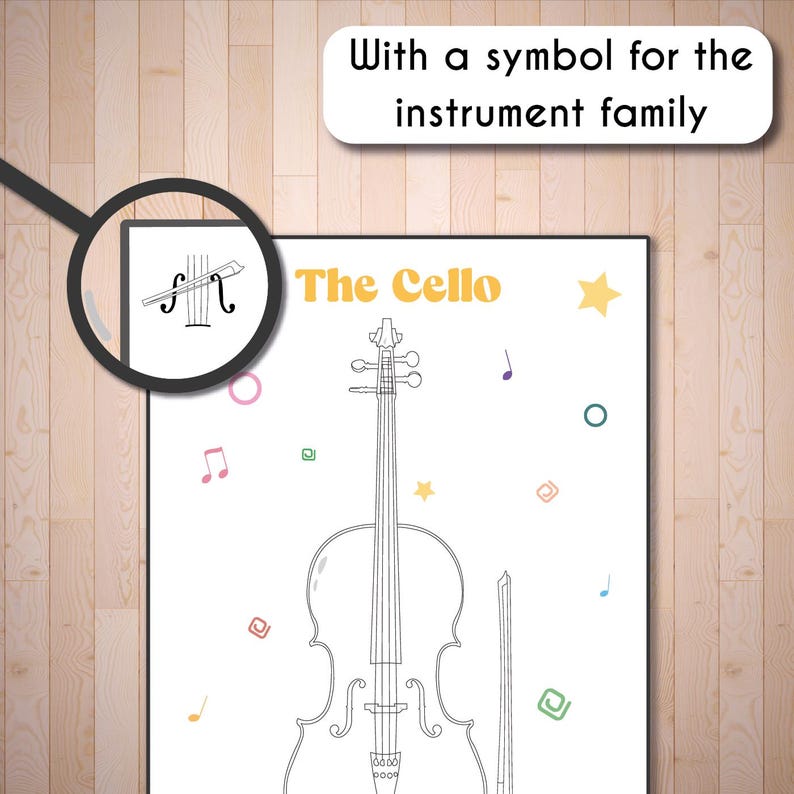 Cello Educational Sheet | Printable PDF | JPG | PNG | Musical ...