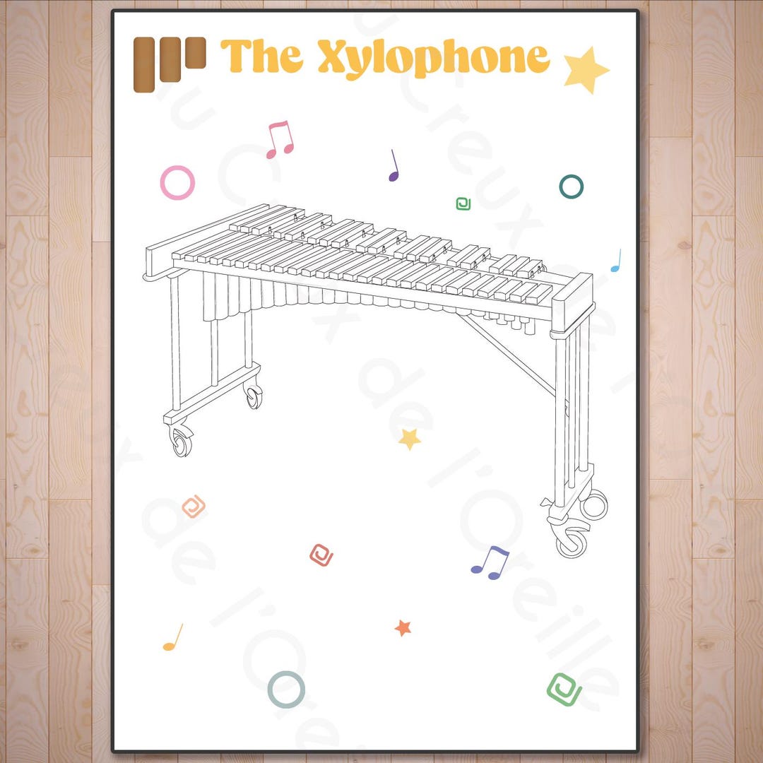Xylophone Educational Sheet | PDF | JPG | PNG | Musical Instrument ...