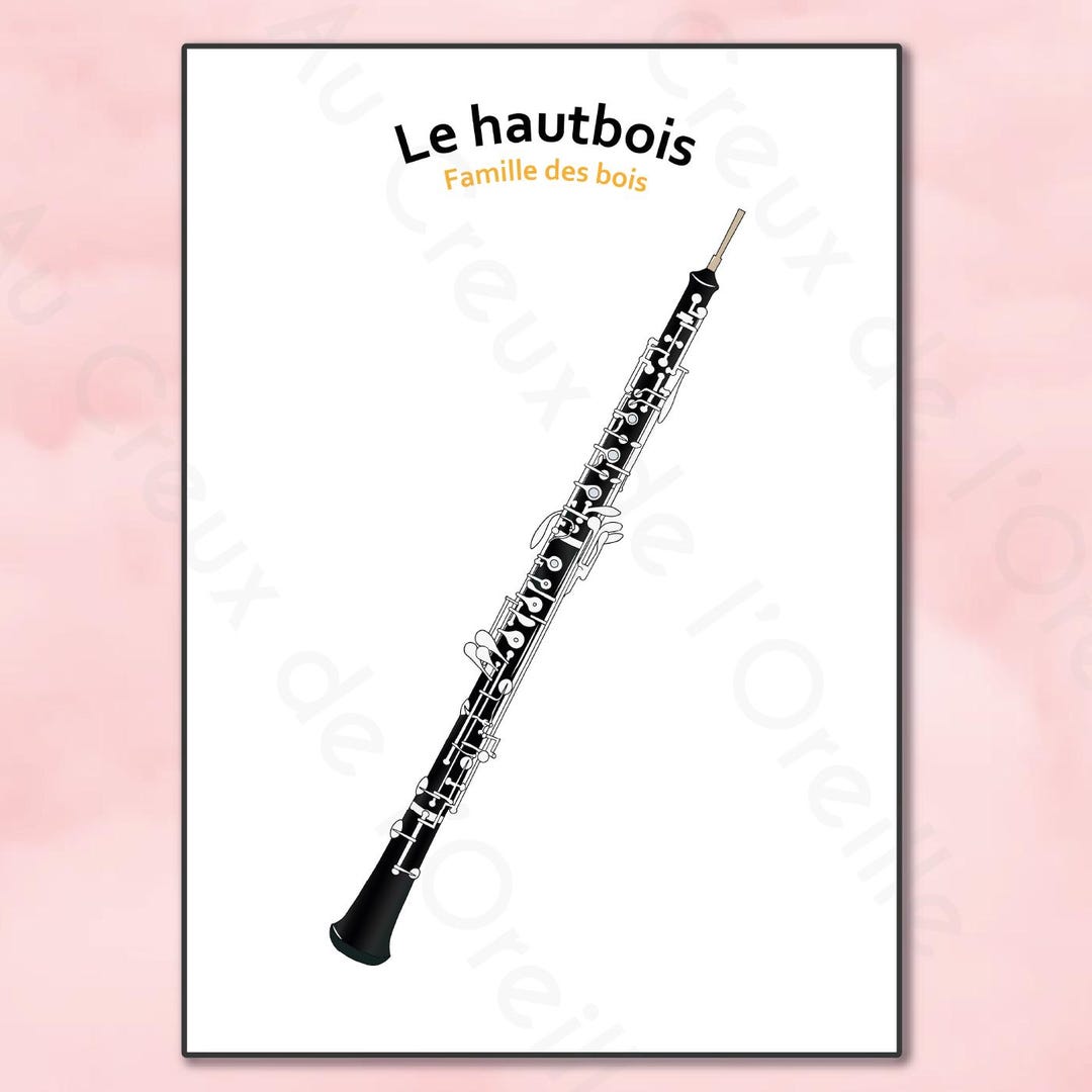 Oboe Color Sheet | Printable PDF | JPG | PNG | Musical Instrument ...