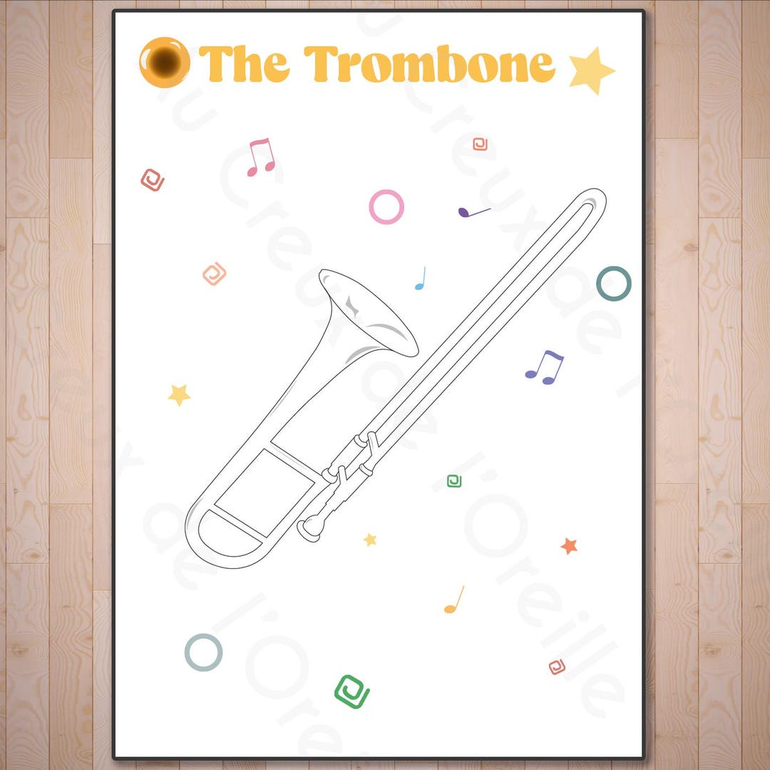 Trombone Educational Sheet | Printable PDF | JPG | PNG | Musical ...