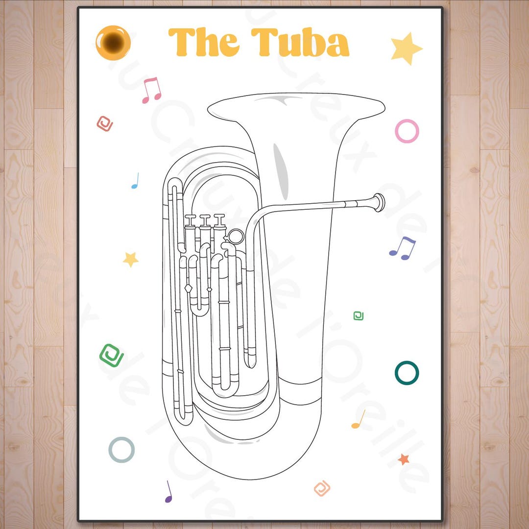 Tuba Educational Sheet | Printable PDF | JPG | PNG | Musical Instrument ...