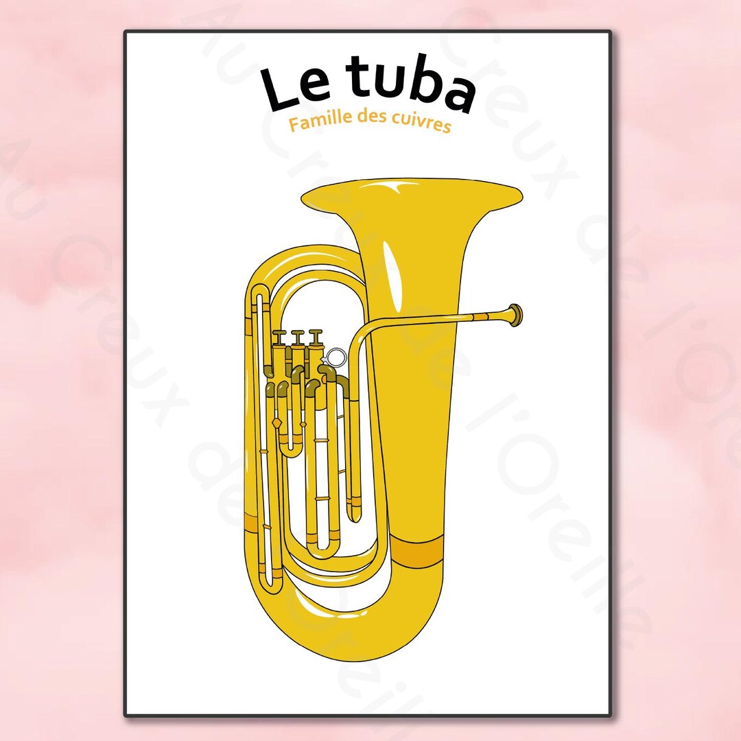Tuba Color Sheet | Printable PDF | JPG | PNG | Musical Instrument ...
