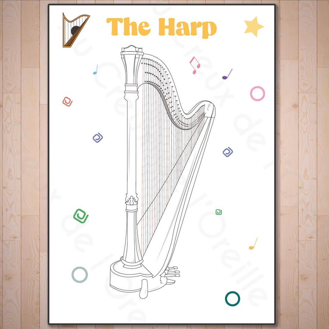Harp Educational Sheet | PDF | JPG | PNG | Musical Instrument | Instant ...