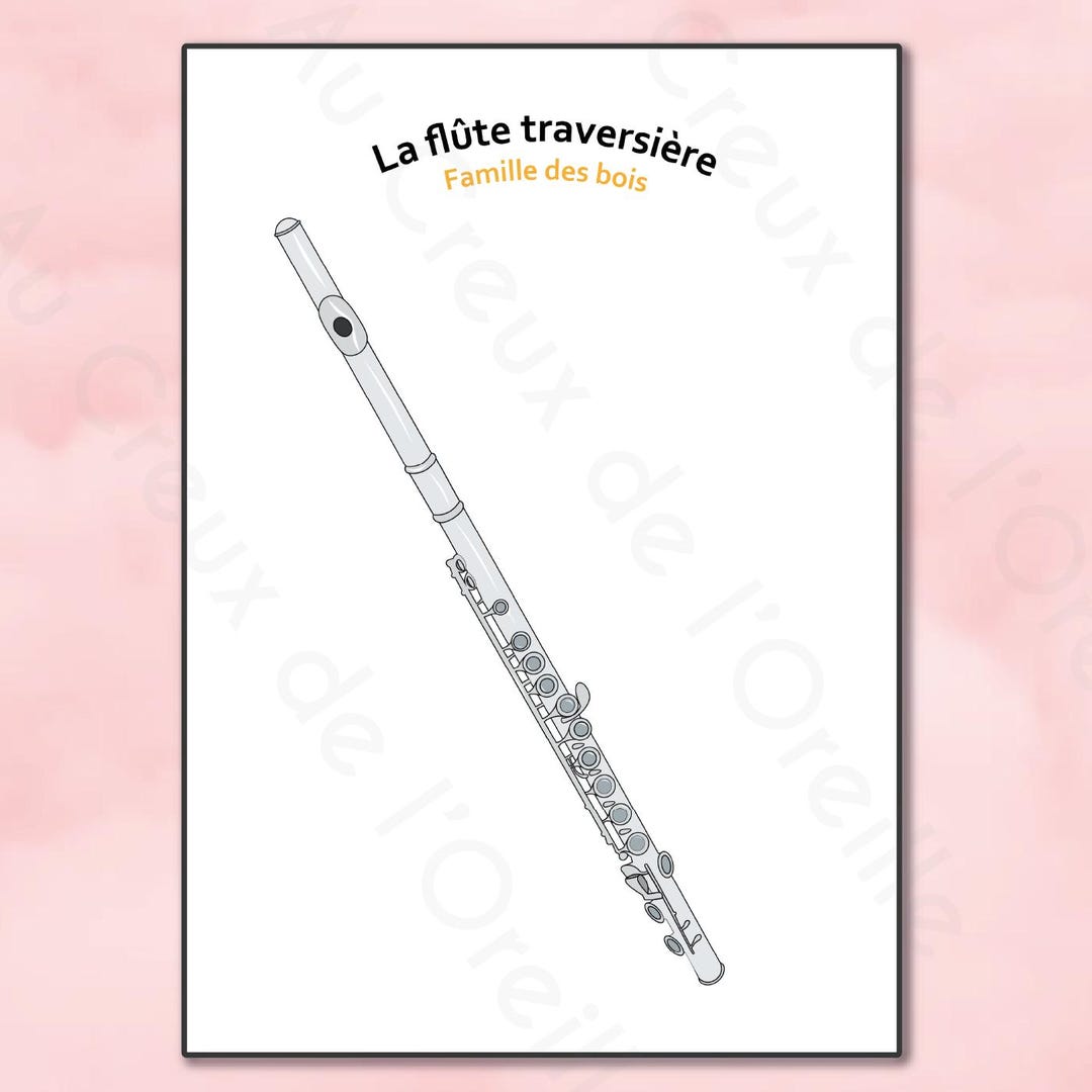 Flute Color Sheet | Printable PDF | JPG | PNG | Musical Instrument ...