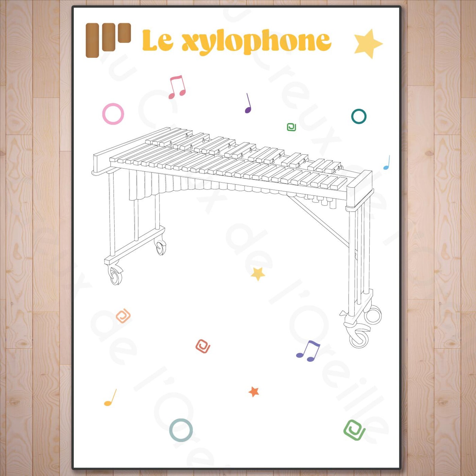 Xylophone Educational Sheet | Printable PDF | JPG | PNG | Musical ...