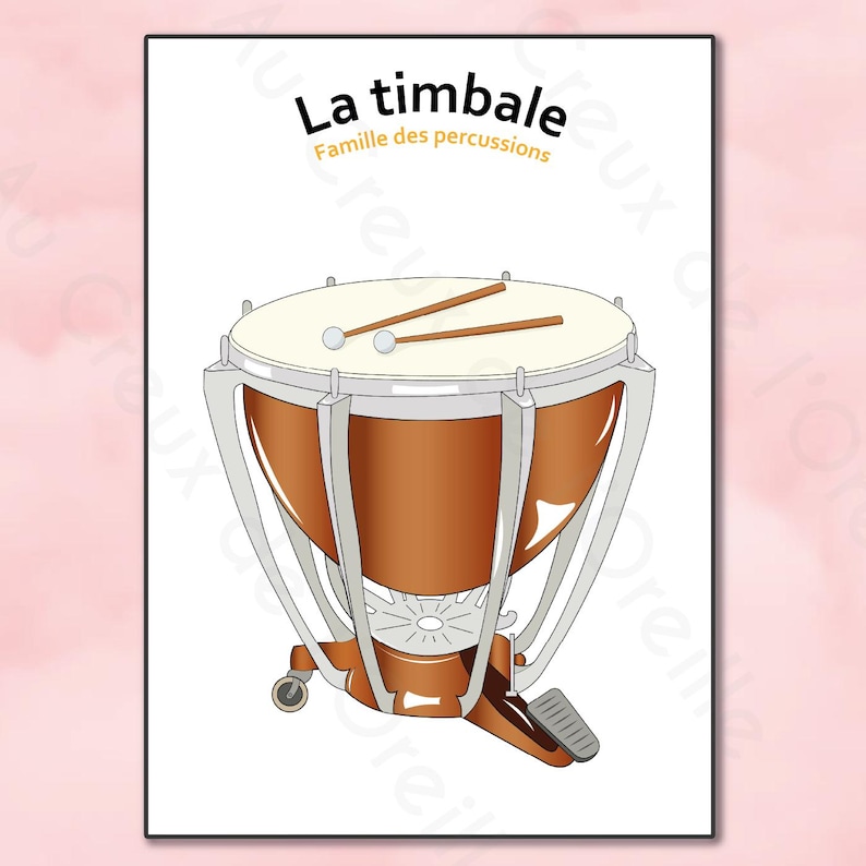 Timpani Color Sheet | Printable PDF | JPG | PNG | Musical Instrument ...