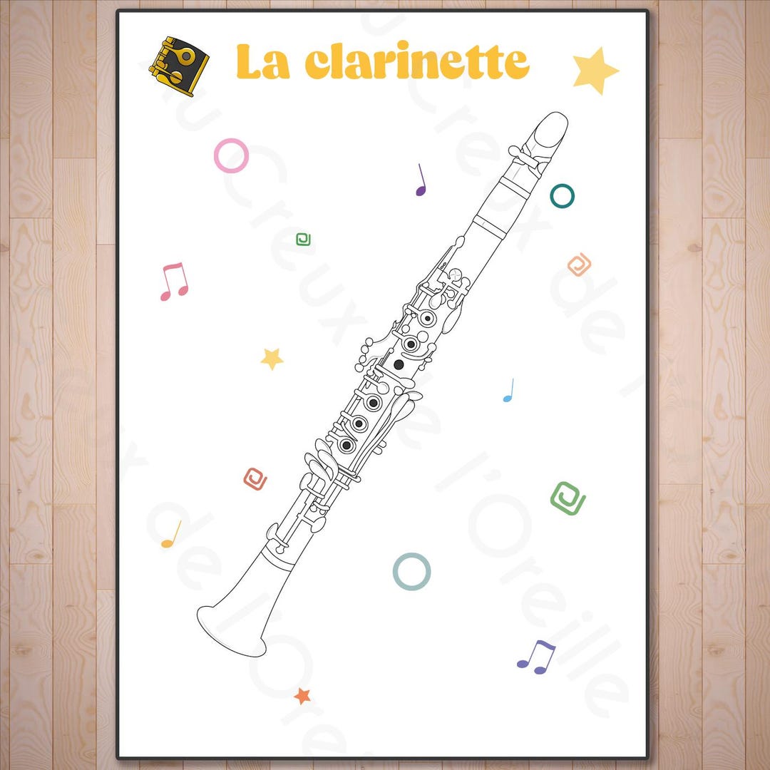 Clarinet Educational Sheet | Printable PDF | JPG | PNG | Musical ...