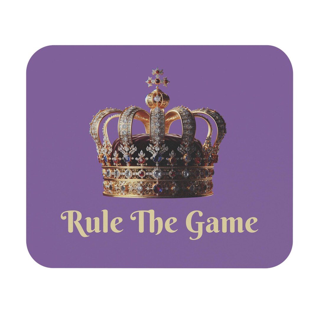 Crown Mouse Pad, 'rule the Game' Desktop Accessory, Gamer Gift, Office ...