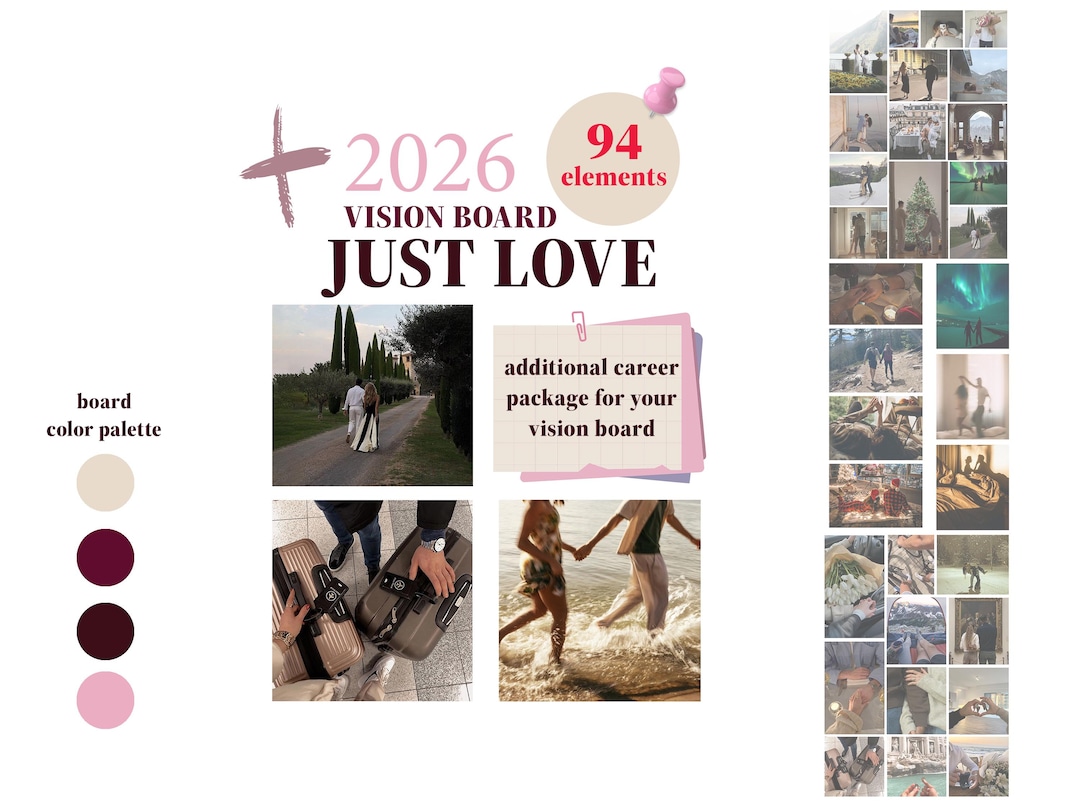 2026 Love Vision Kit Printable | Relationship Manifestation Collage ...